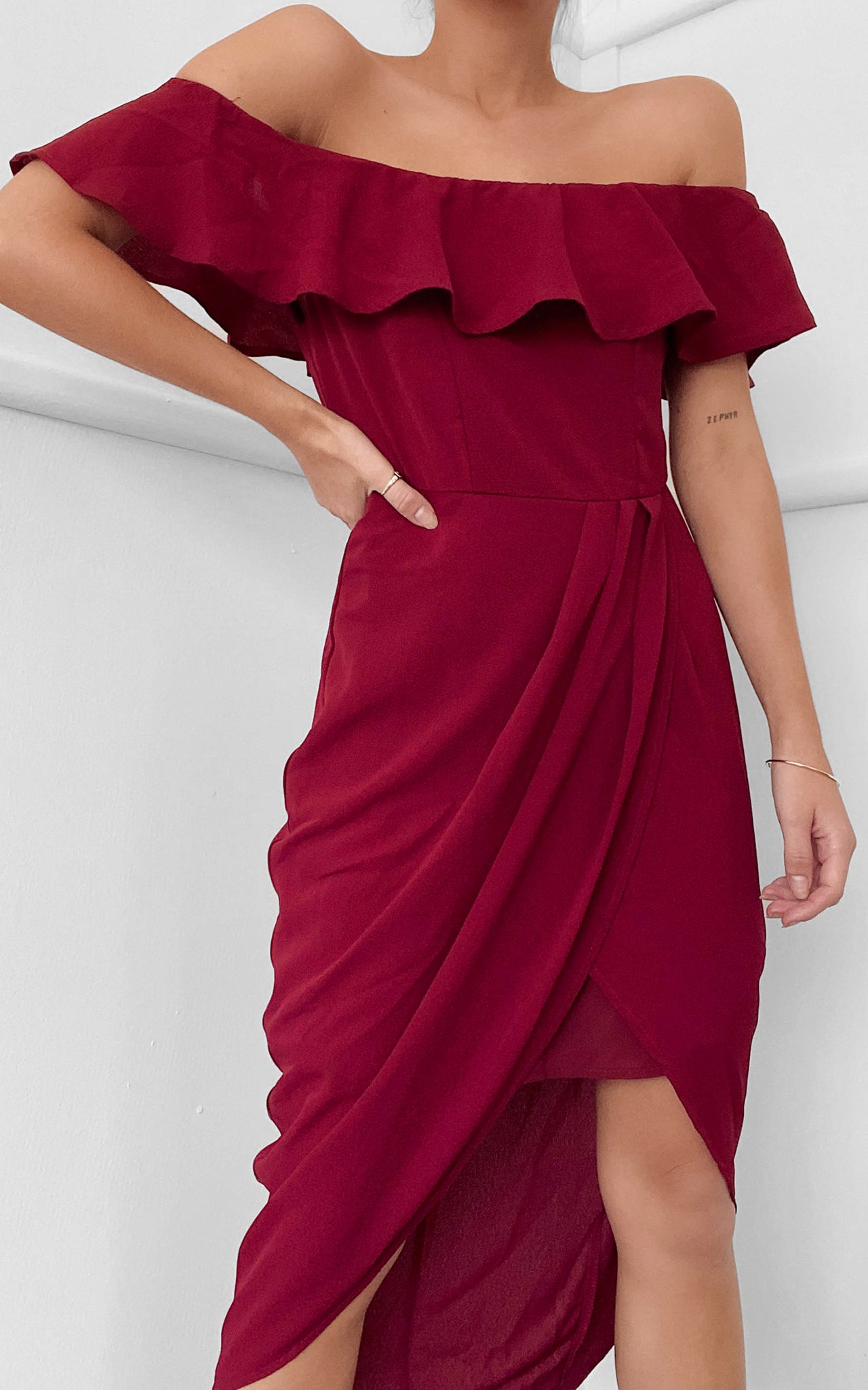 MELANIE DRESS - WINE – By Amica
