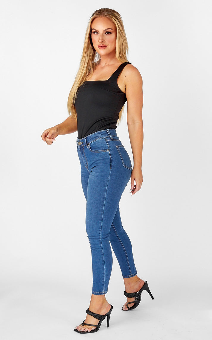 APPLE BOTTOM JEANS - DARK BLUE – By Amica
