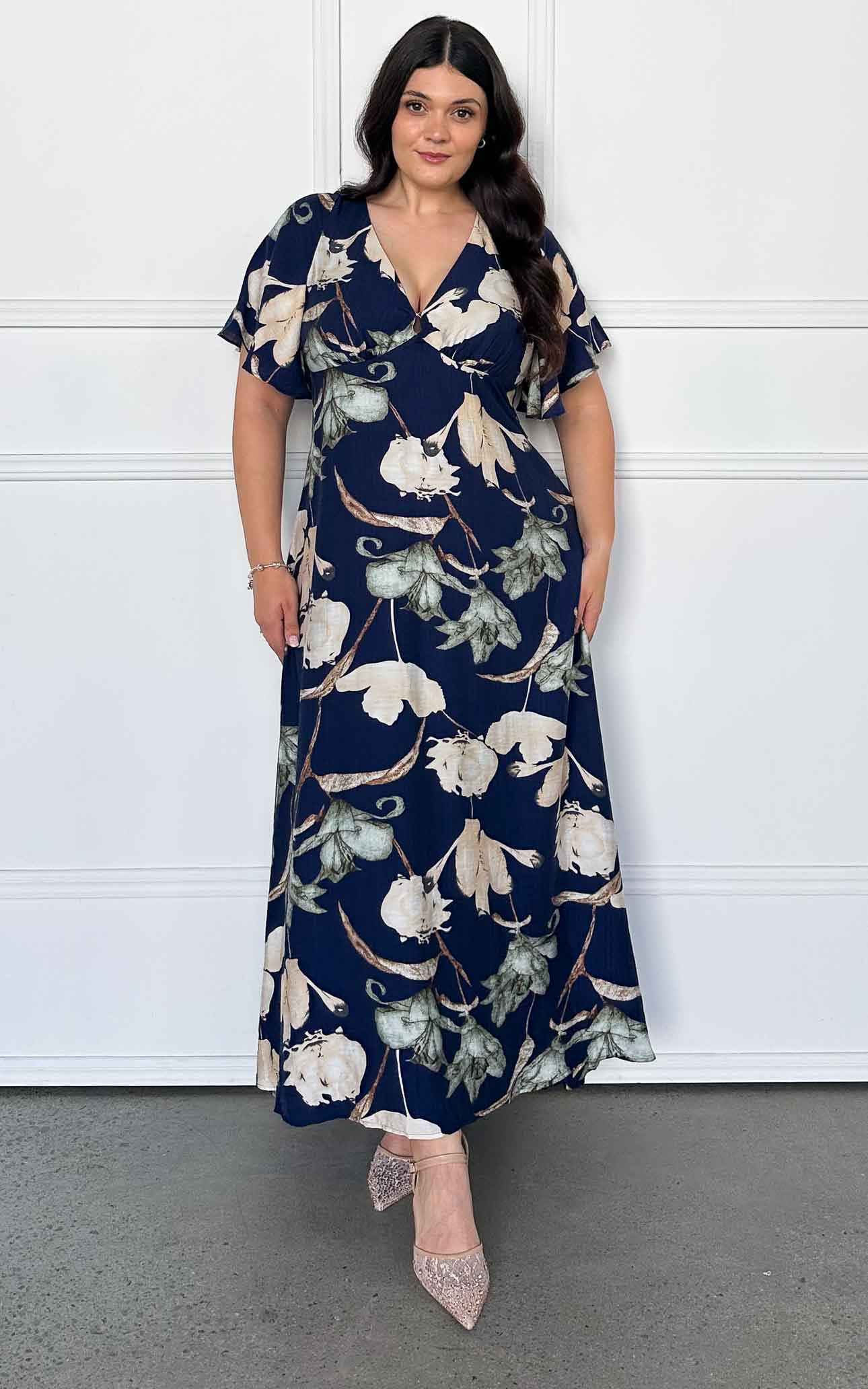Bianco Maxi Dress - Navy Floral – By Amica