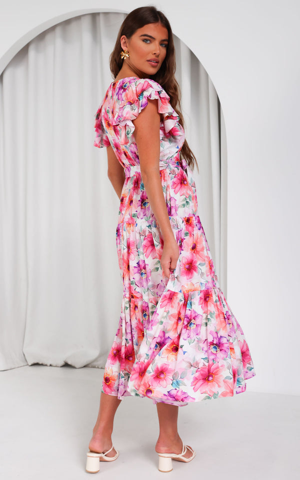 Poeselle Maxi Dress - Pink Multi Floral – By Amica