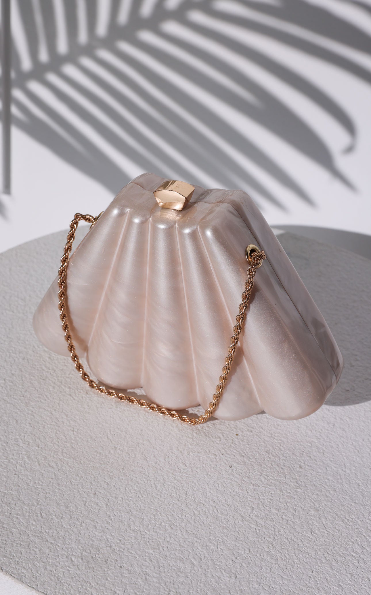 Quincia Shell Clutch Bag - Ivory Pearl – By Amica